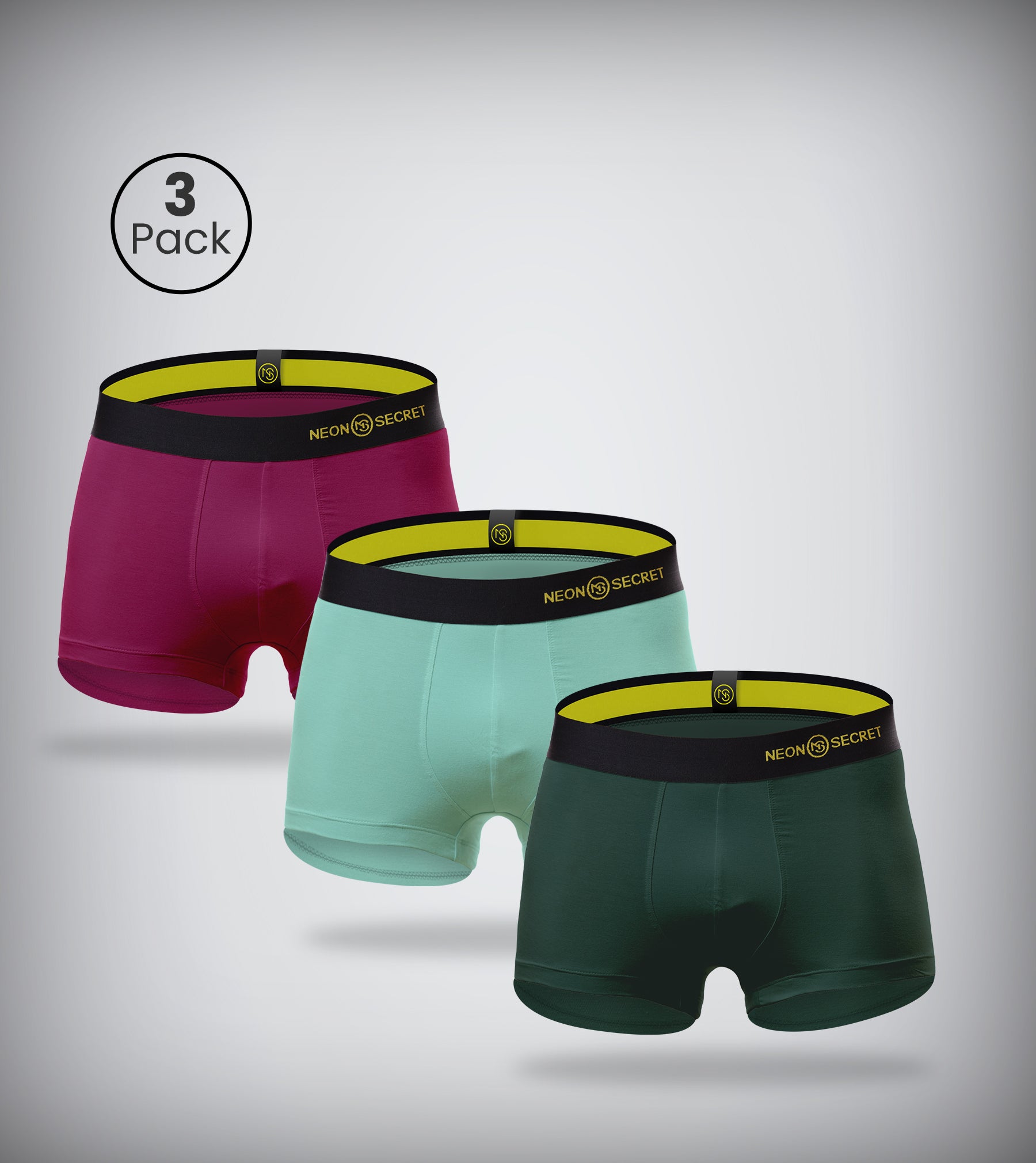 Micro Modal Men's Underwear Trunks Pack of 3